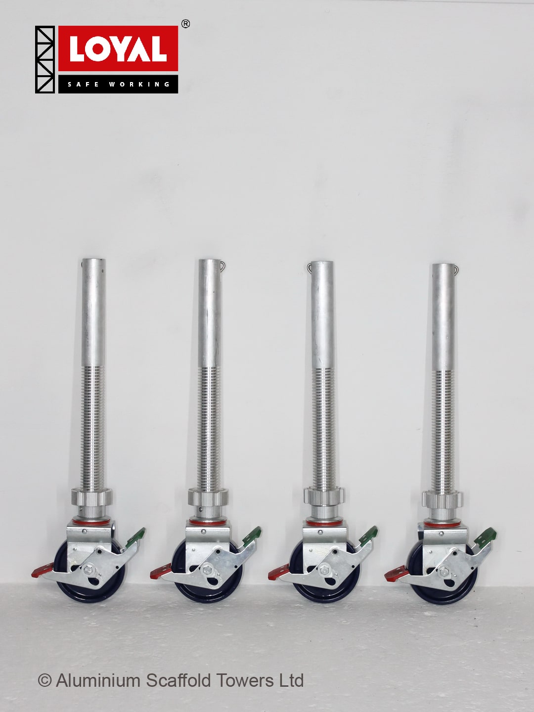 Height adjustable scaffold tower wheels 150mm