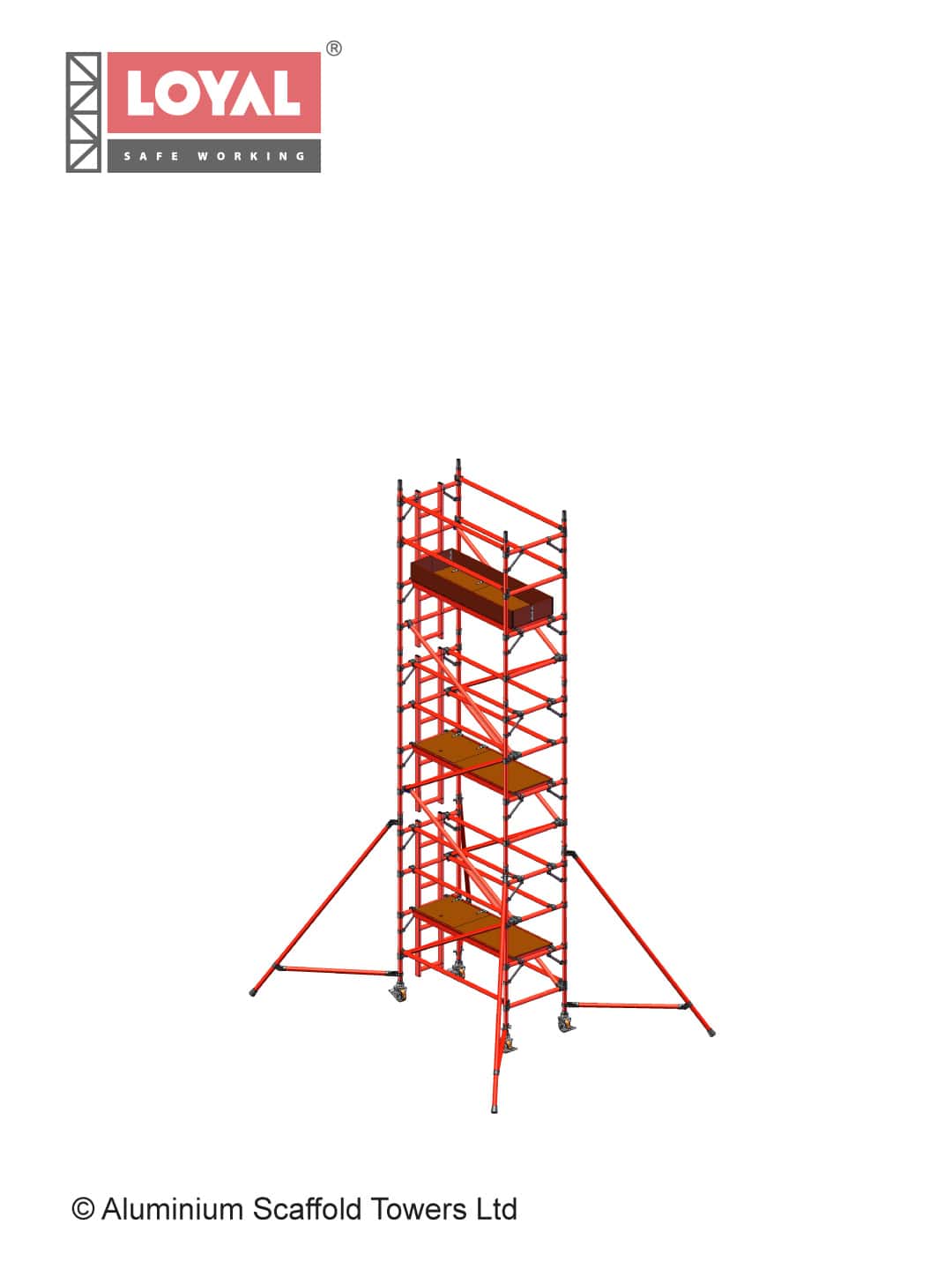 7.2m(23’8″) Working Height – GRP Fibreglass Industrial Tower 850, 1.8m ...