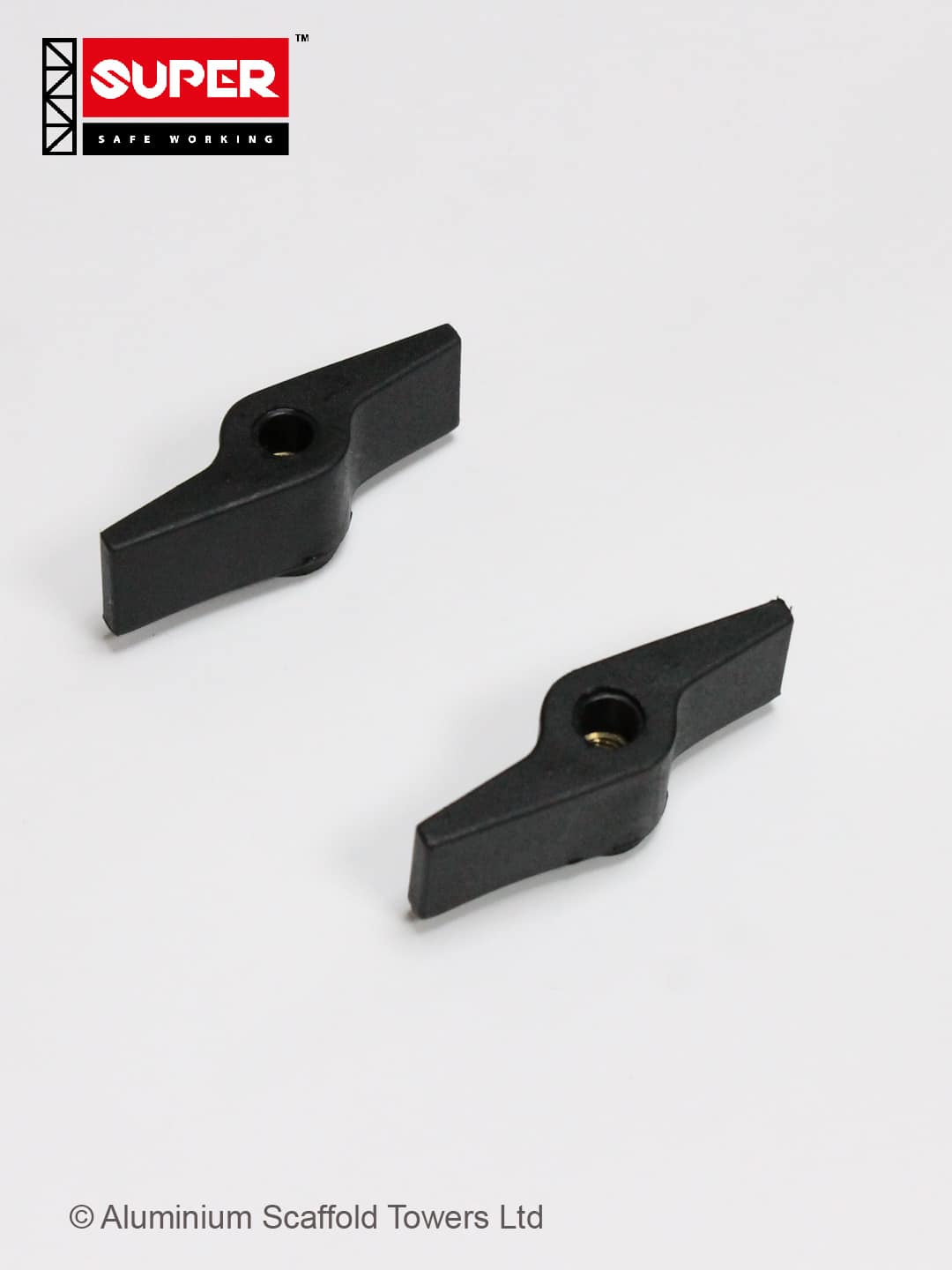 Black Wing Nuts (2pc) (for eDIY/MDIY) - Aluminium Scaffold Towers Limited