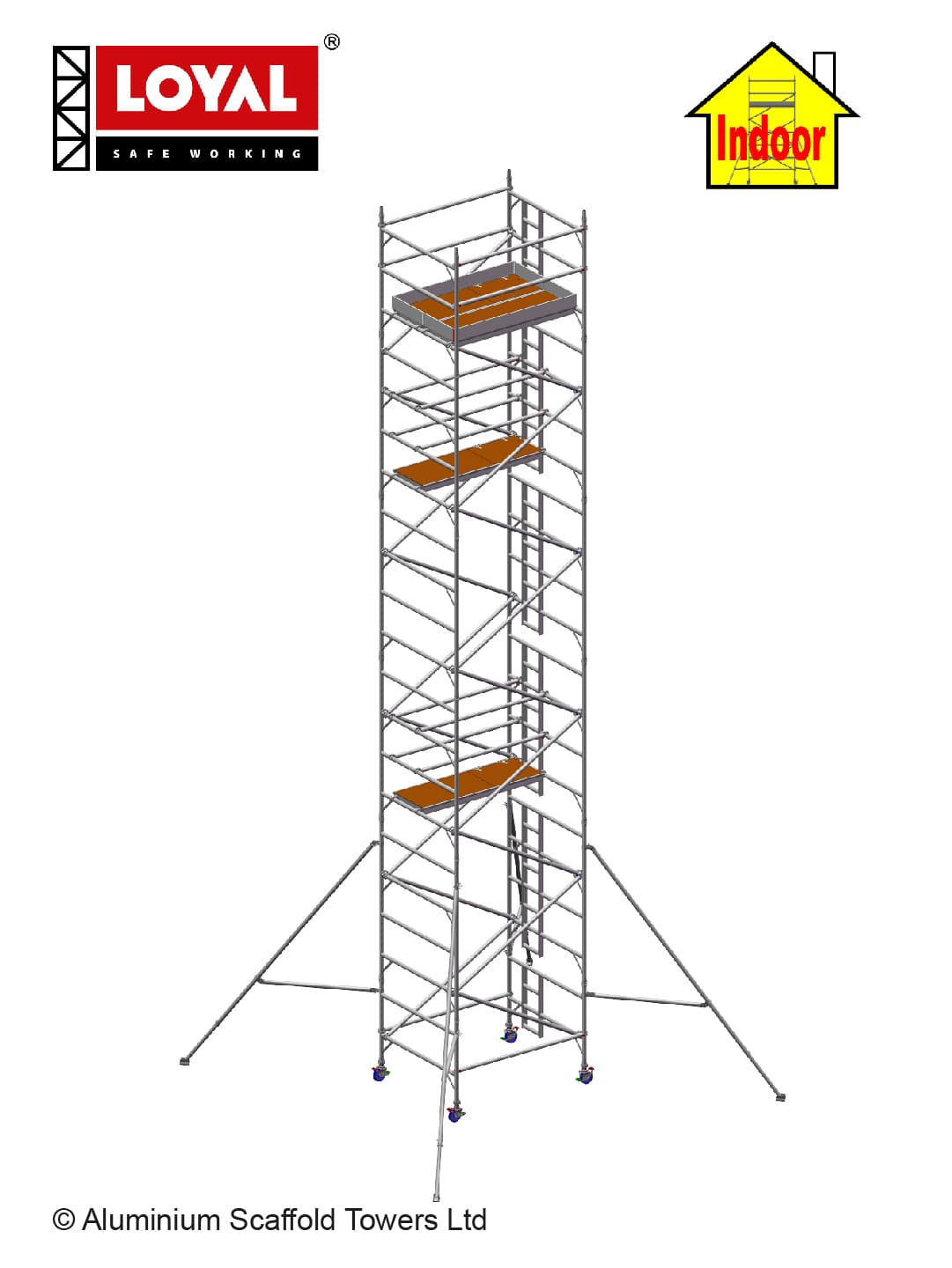 11.7m(38'5") Working Height - Loyal Tower 1450, 1.8m(5'11") Long, Loyal ...