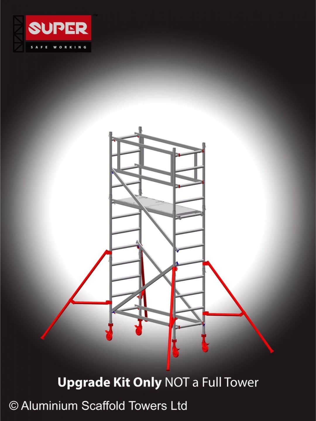 SUPER DIY 8 Advanced (6 in ONE) Aluminium Scaffold Tower (Base Plates ...