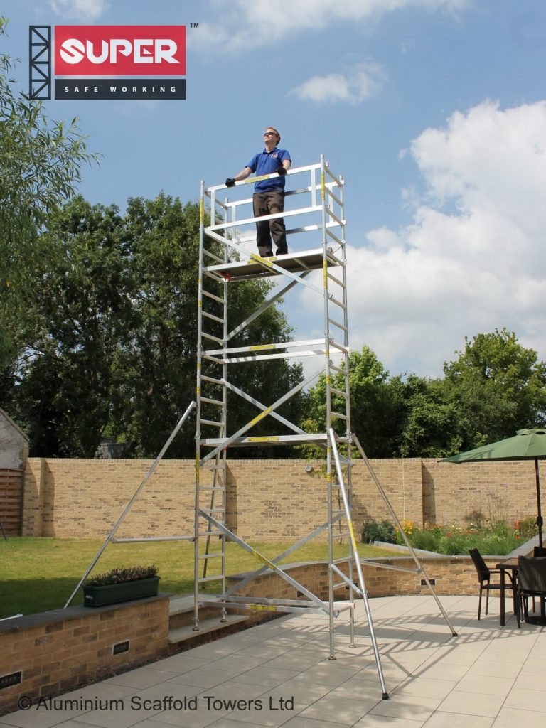 SUPER DIY 6S Advanced (4 in ONE) Scaffold Tower with 4 Stiffeners, 4 ...