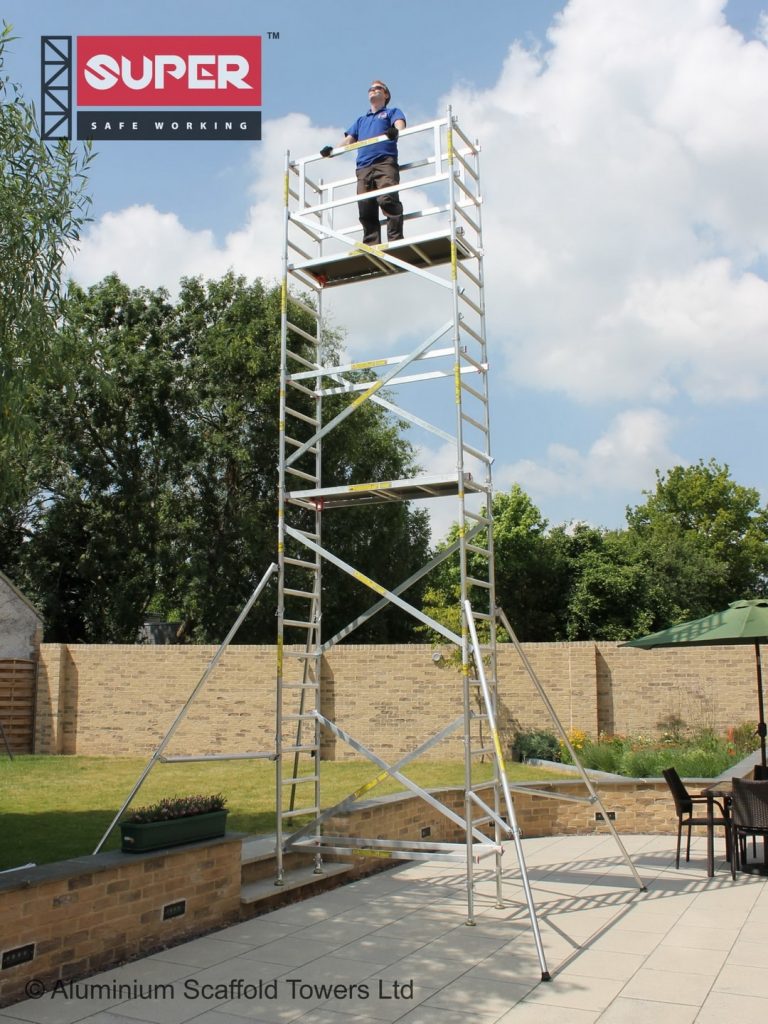 SUPER DIY 8S (6 in ONE) Scaffold Tower with 4 Stiffeners & 4 Telescopic ...