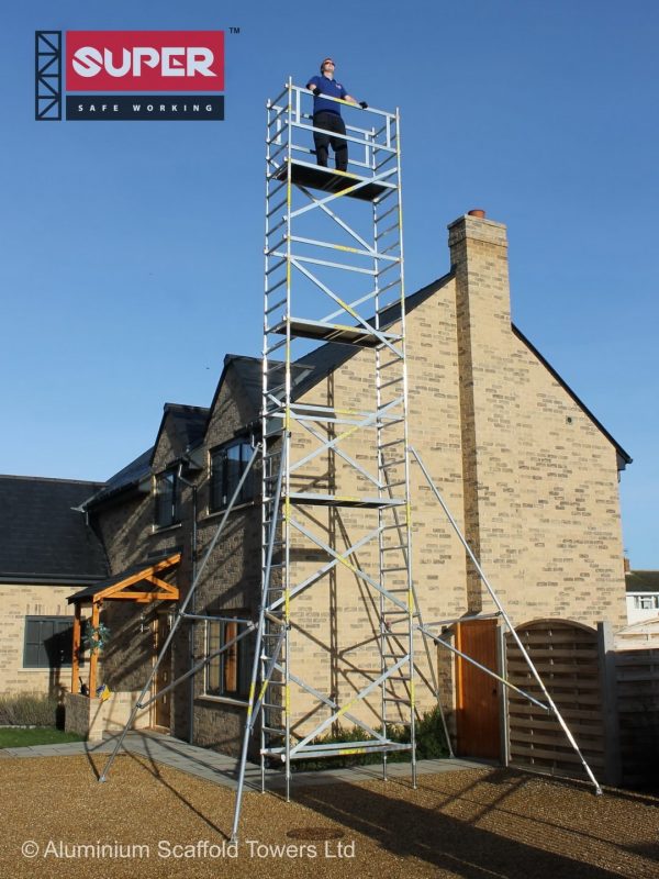 eDIY 5+ Scaffold Tower with 2 Telescopic Outriggers - Aluminium ...