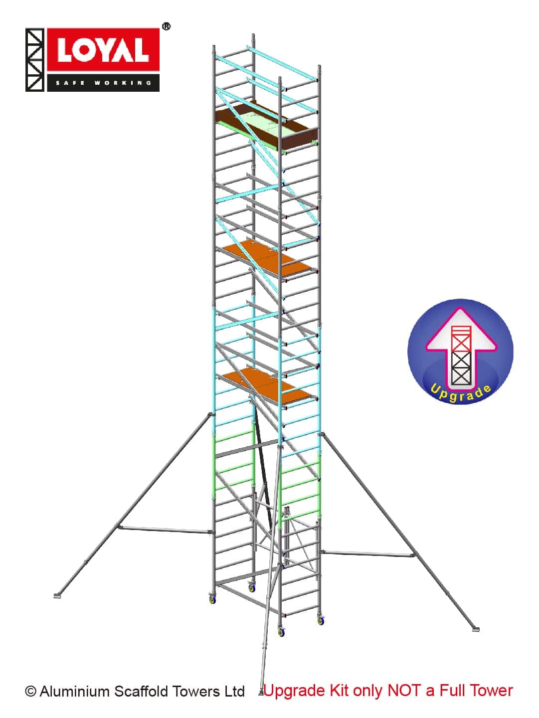 Trade King Foldable Upgrade from 6.55m to 9.55m - Aluminium Scaffold ...