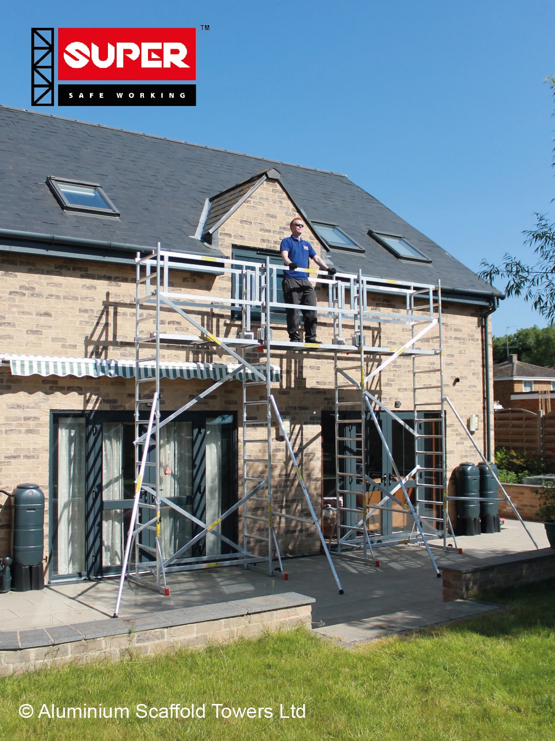 SDIY 5S Linked Tower (4 x Tel Outriggers) - Aluminium Scaffold Towers ...