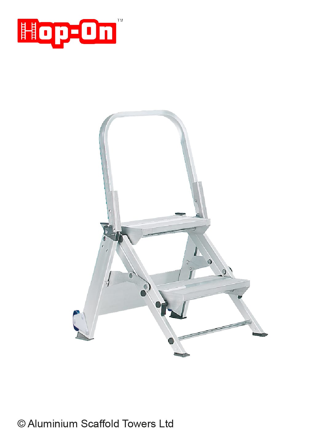 2 Tread Easy Slope Aluminium Folding Ladder Steps - Aluminium Scaffold ...